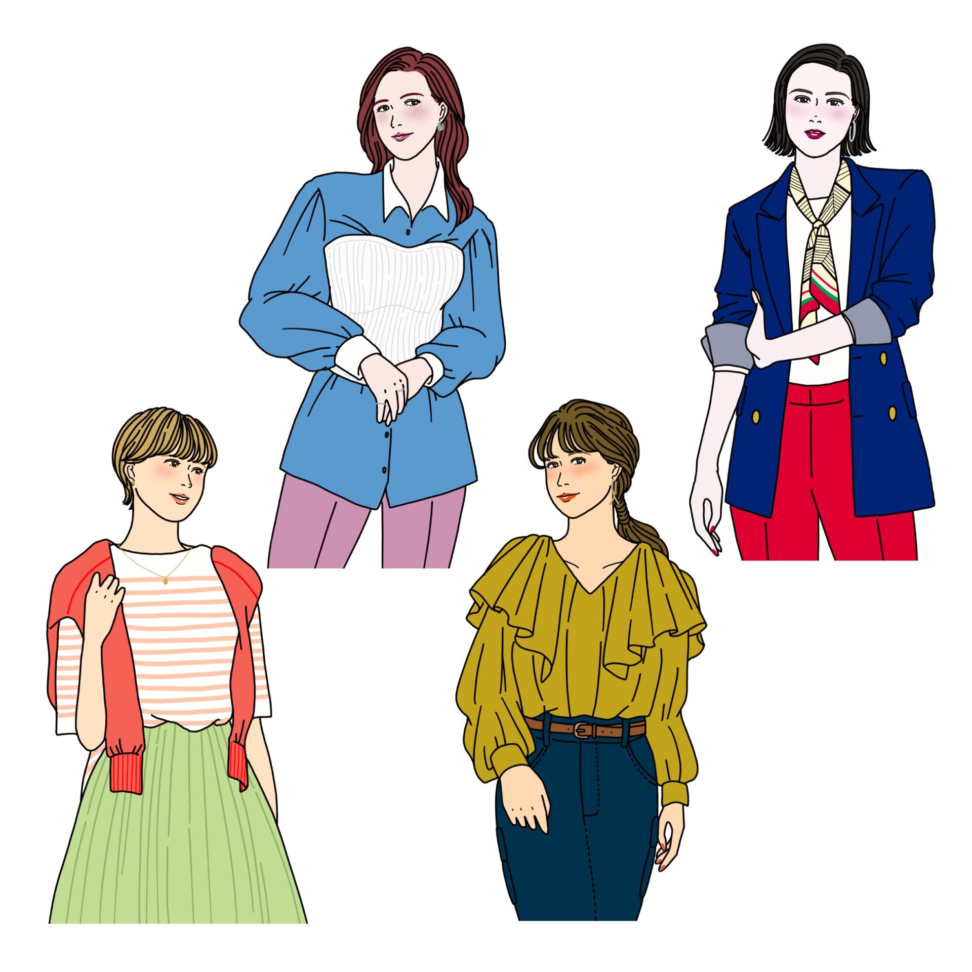 【ルミネ池袋】パーソナルカラー診断イベント 配布資料用イラスト | KAORU OTA ｶｵﾙ ｵｵﾀ / イラストレーター